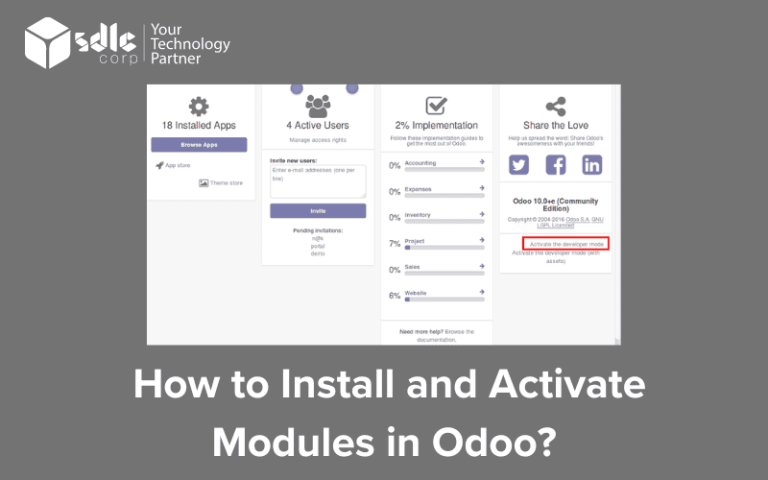 How to Install and Activate Modules in Odoo - SDLC Corp