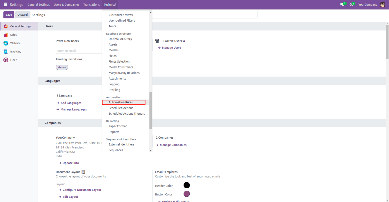 Setting Up Automated Actions in Odoo 18 - SDLC Corp