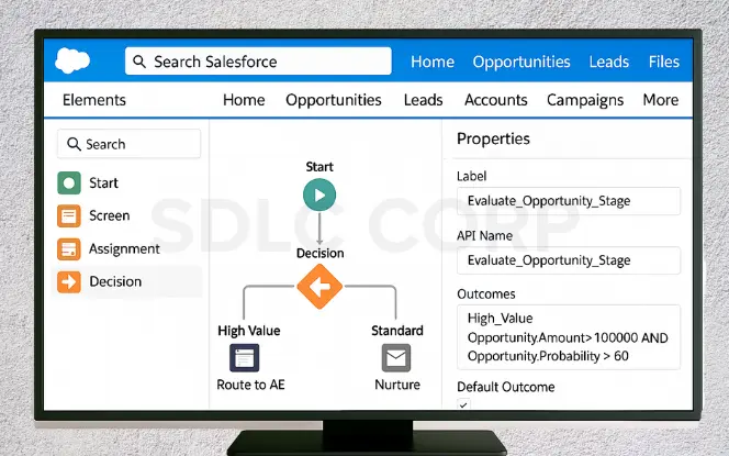 How to Use Decision Elements in Salesforce Flow Like a Pro - SDLC Corp