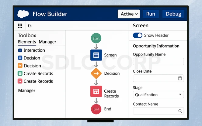 How to Create a Salesforce Screen Flow - SDLC Corp Salesforce Screen Flow