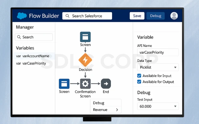 How to Create a Salesforce Screen Flow - SDLC Corp Salesforce Screen Flow