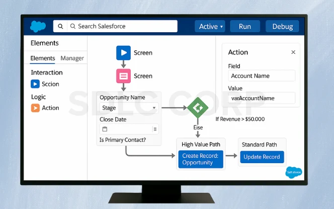 How to Create a Salesforce Screen Flow - SDLC Corp Salesforce Screen Flow